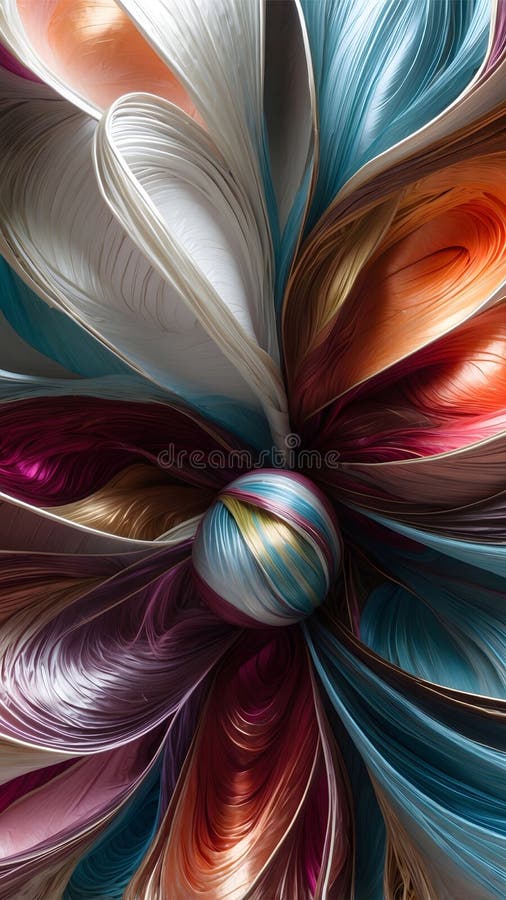 A Colorful and Abstract Design with a Central, Spherical Element. the ...