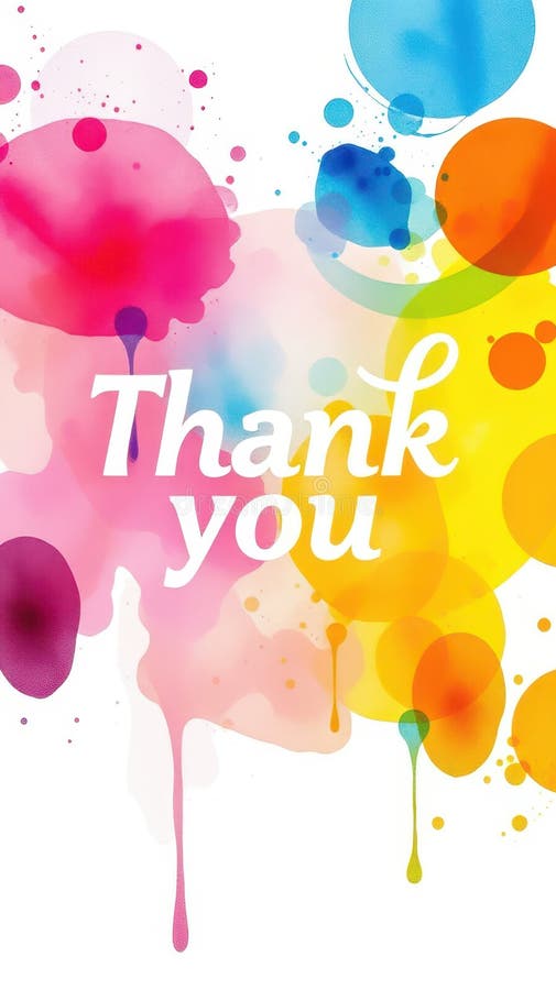 Colorful Abstract Design Displaying a Heartfelt Message of Appreciation ...