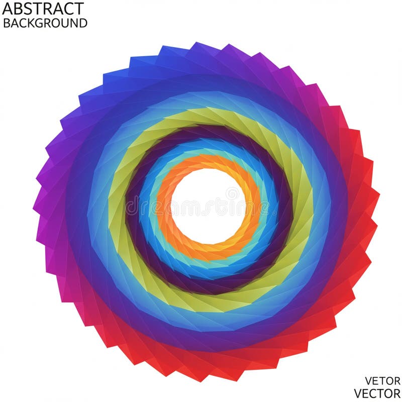 A Colorful Abstract Design Featuring Concentric Circles Made of ...