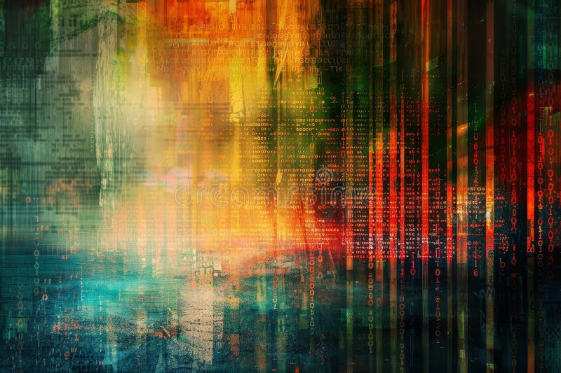 Colorful Abstract Design Featuring Intersecting Lines and Scattered ...