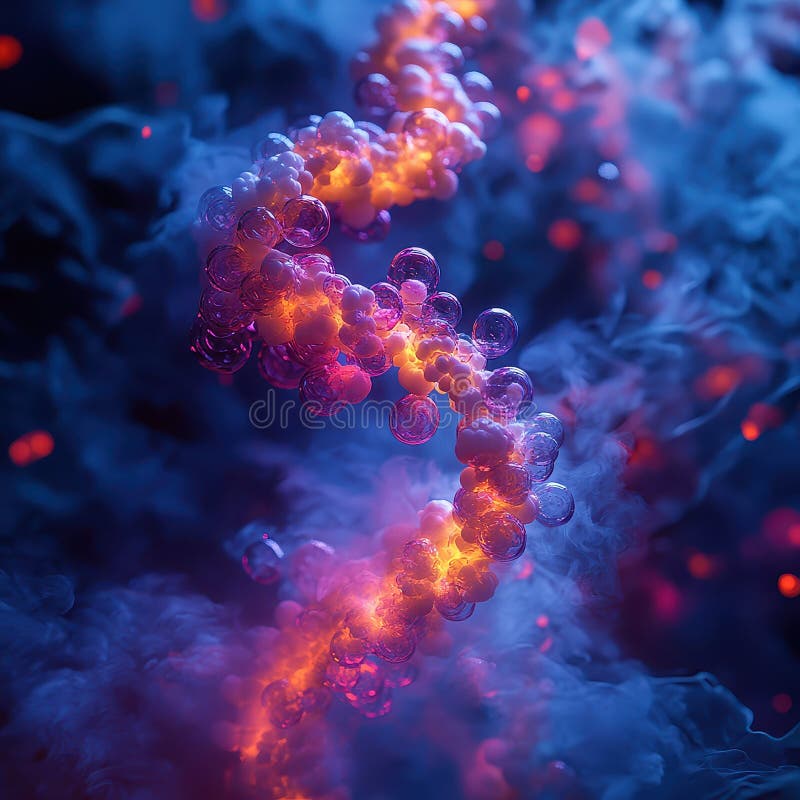 Colorful Abstract Design Inspired Molecular Structures Light Stock ...