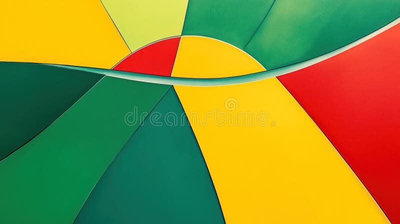 Colorful Abstract Design Resembling Basketball Court with Pie Chart ...