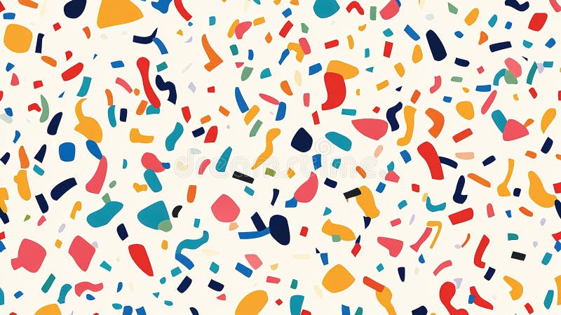 Colorful Abstract Design with Scattered Shapes on a Light Background ...