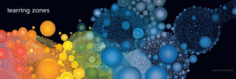 Colorful Abstract Design Showcasing Learning Zones with Dynamic Circles ...