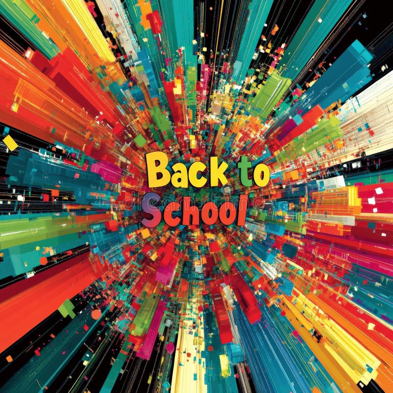 Colorful Abstract Design Text Back School Center Stock Photos - Free ...