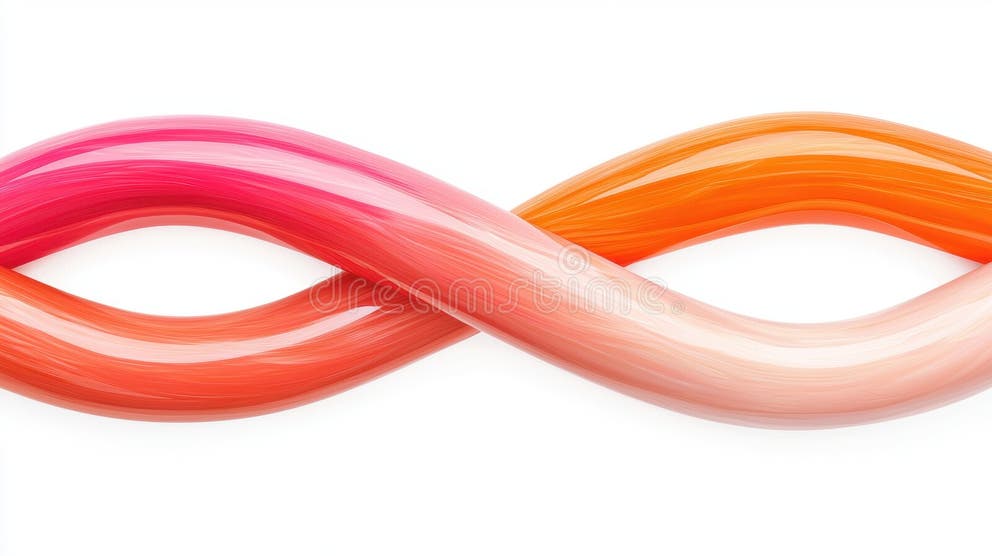 A Colorful Abstract Design of Two Intertwined Loops. Stock Image ...