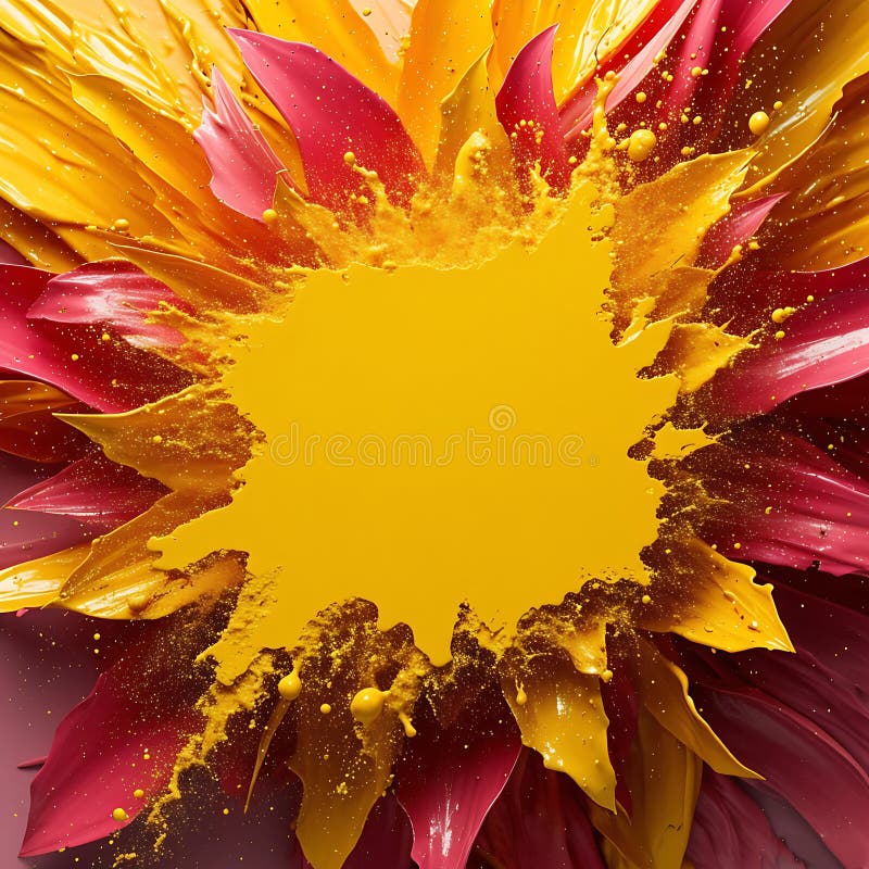 Colorful Abstract Design with Vibrant Splashes and Flourishes in ...