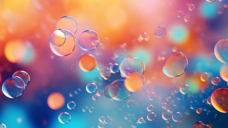 Colorful Abstract Desktop Wallpaper with Flying Bubbles AI Generated ...