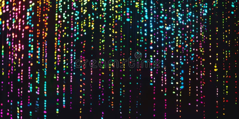Colorful Abstract Digital Data Rain Background with Vibrant Neon Lights ...