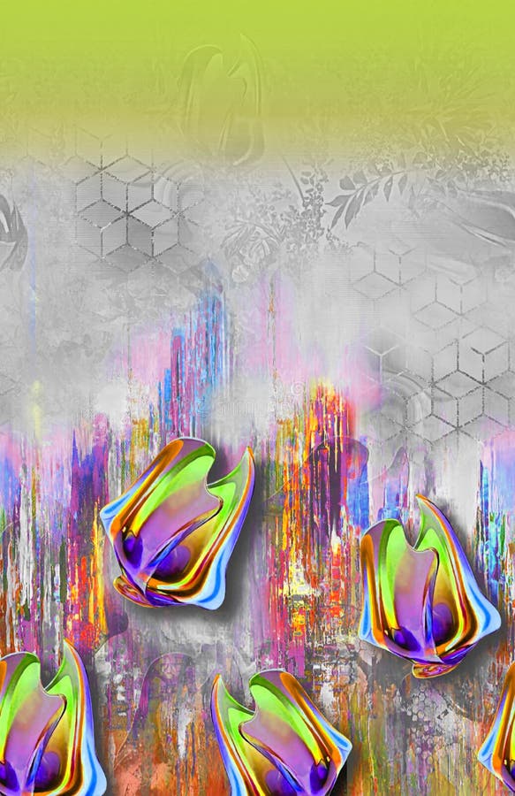 Colorful Abstract Digital Design Background Stock Illustration ...
