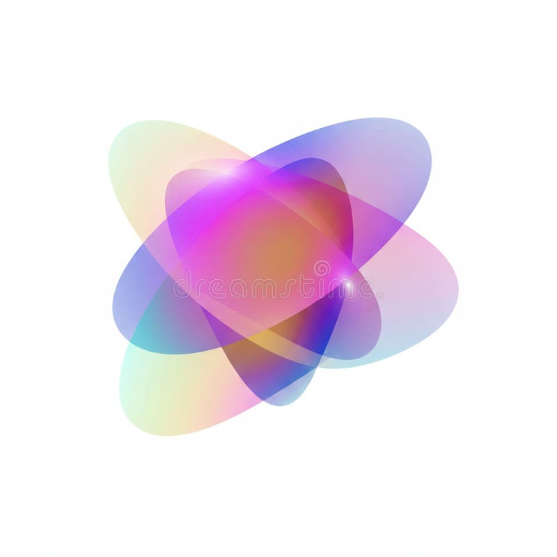 A Colorful Abstract Digital Design Features Overlapping Translucent ...