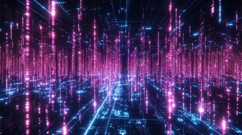 Colorful Abstract Digital Landscape Creating an Immersive Visual ...