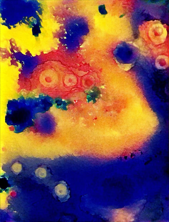 Colorful Abstract Digital Painting Stock Illustration - Illustration of ...