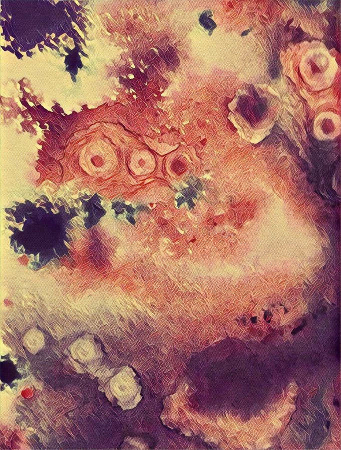 Colorful Abstract Digital Painting Stock Illustration - Illustration of ...