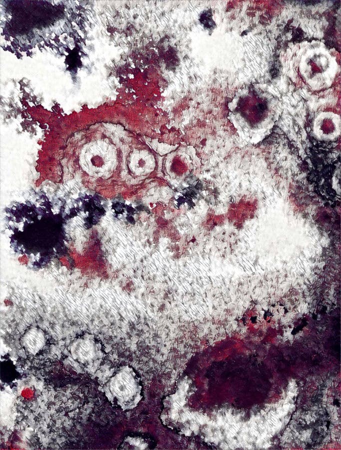 Colorful Abstract Digital Painting Stock Illustration - Illustration of ...