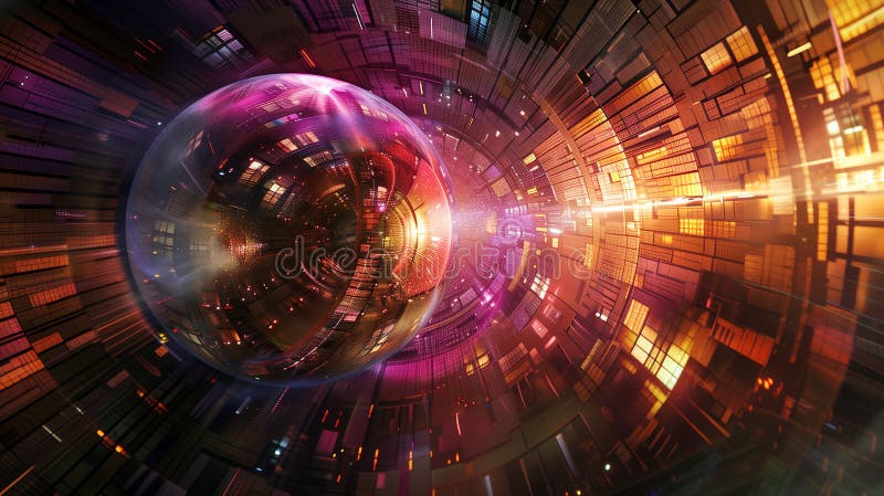 Abstract Glowing Spheres Energy Vortex Stock Photos - Free & Royalty ...