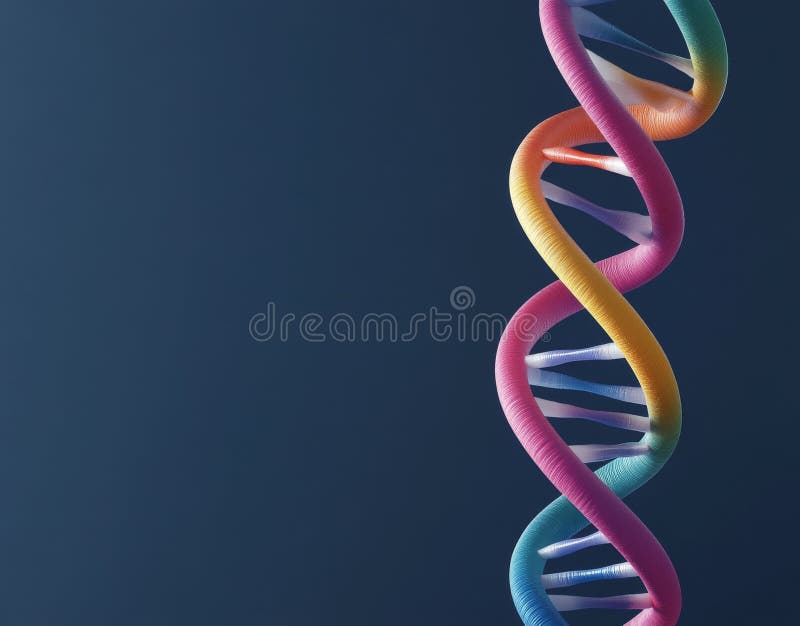 Colorful Abstract DNA Strands Feature Detailed Vibrant Designs Stock ...