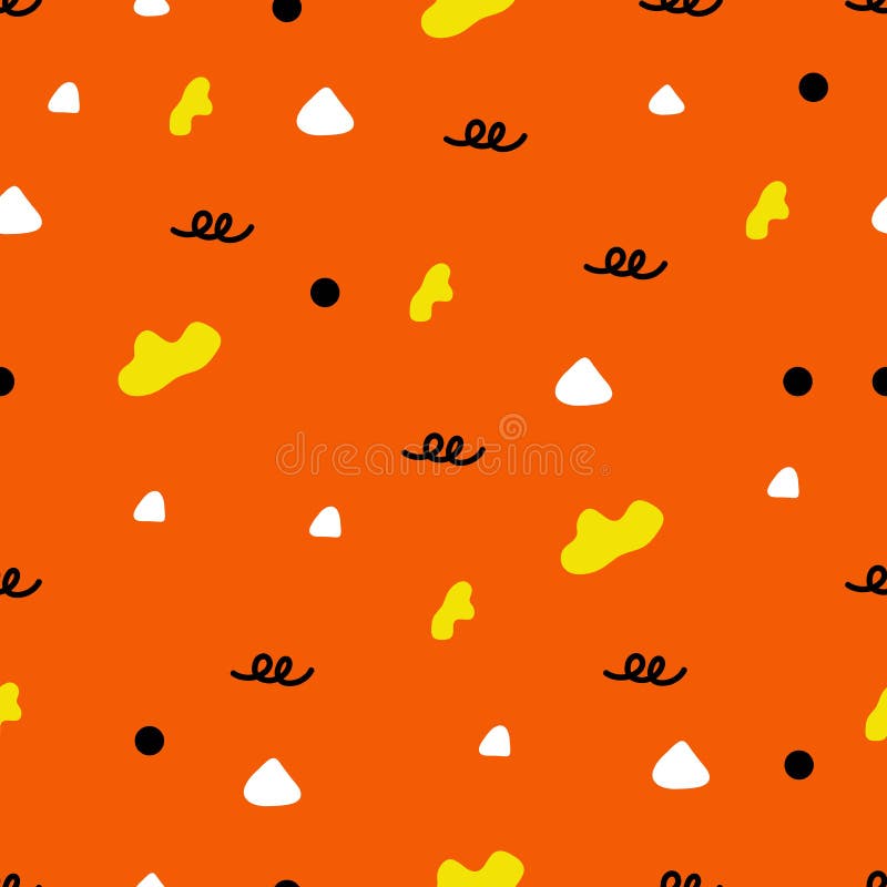 Colorful Abstract Doodle Party Cartoon Pattern Art Stock Vector ...