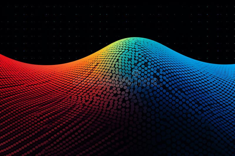 Colorful Abstract Dot Wave Pattern Stock Illustration - Illustration of ...