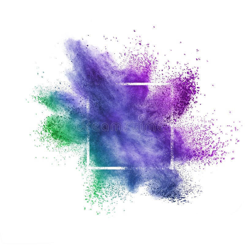 Colorful Abstract Dust Splash on a White Background. Stock Image ...