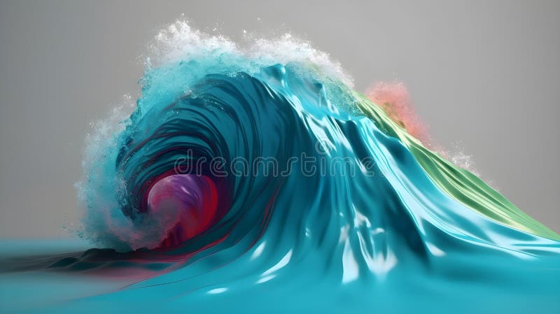 Colorful Abstract Elixir, Vibrant Paint Wave Wallpaper Stock ...