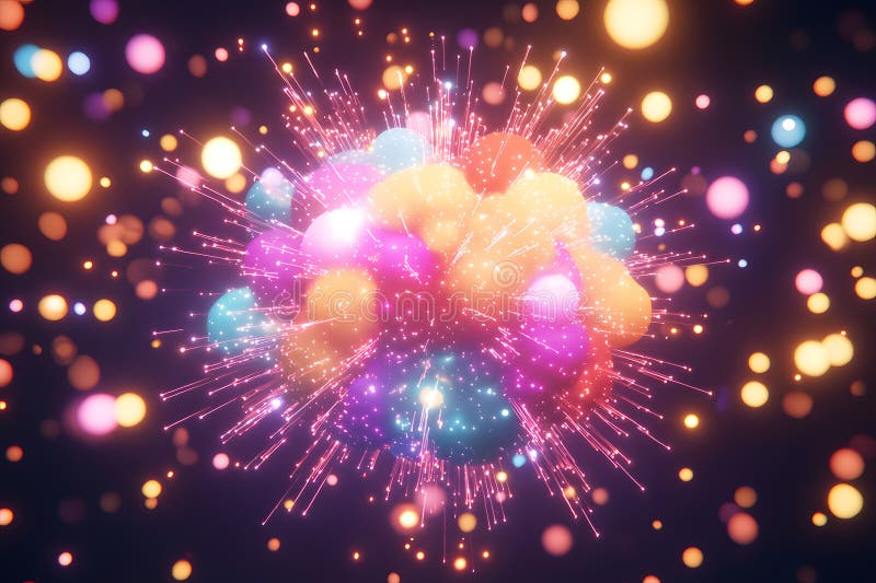 Colorful Abstract Explosion Stock Illustration - Illustration of bokeh ...