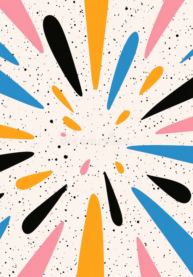 Colorful Abstract Explosion Background with Splatters. Stock ...