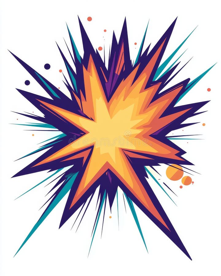 A Colorful Abstract Explosion Graphic Displayed on a White Background ...
