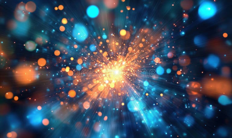 Colorful Abstract Explosion of Light Particles Creating a Dynamic ...