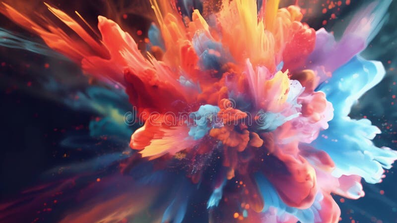 Colorful Abstract Explosions Create a Sense of Movement and Fluidit ...