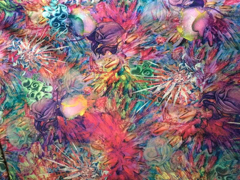 Colorful abstract fabric stock illustration. Illustration of patterned ...