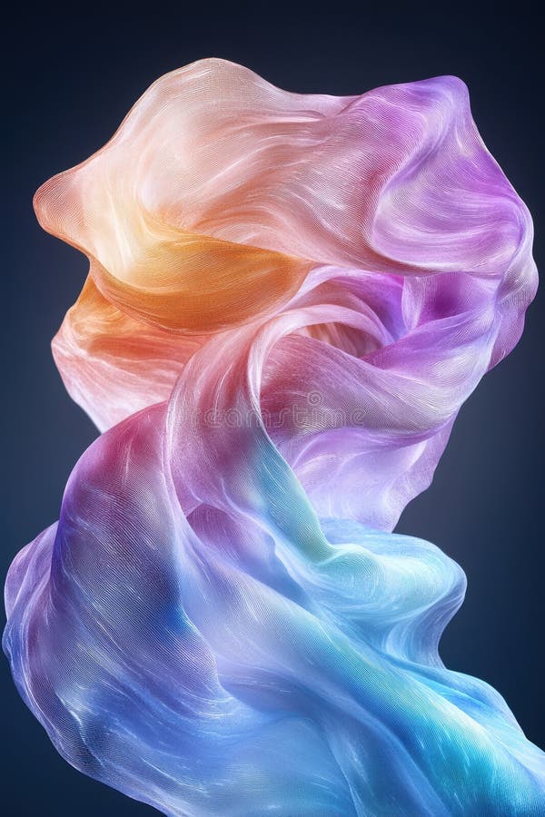 Colorful Abstract Fabric Flow Stock Illustration - Illustration of ...