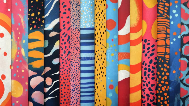 Colorful Abstract Fabric Patterns: Vibrant Textile Designs Stock ...