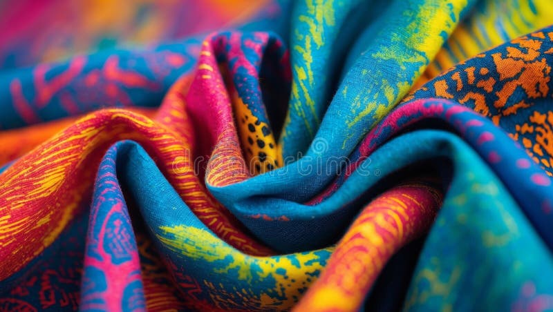 Colorful Abstract Fabric Texture Background Image. Stock Photo - Image ...