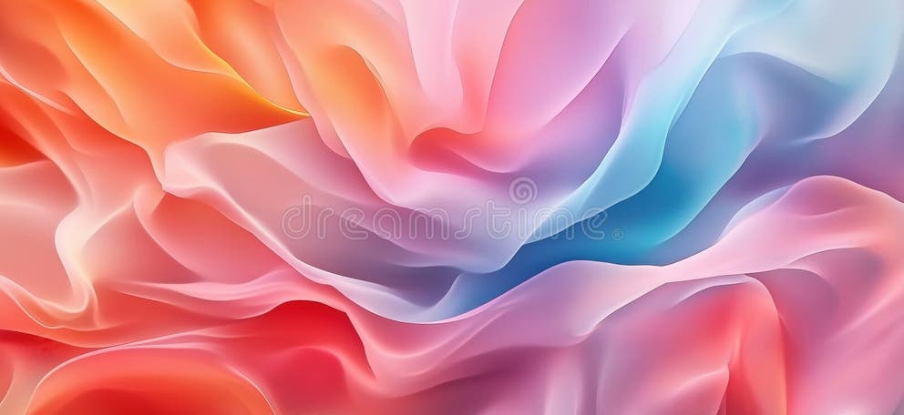 Colorful Abstract Fabric Texture with Flowing Waves and Soft Gradients ...