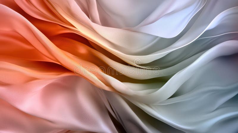 Colorful Abstract Fabric Waves in Soft Gradient Design Stock ...