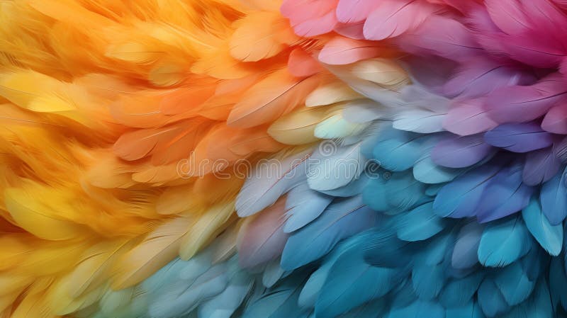 Small colorful feathers stock photo. Image of elegant - 349886742