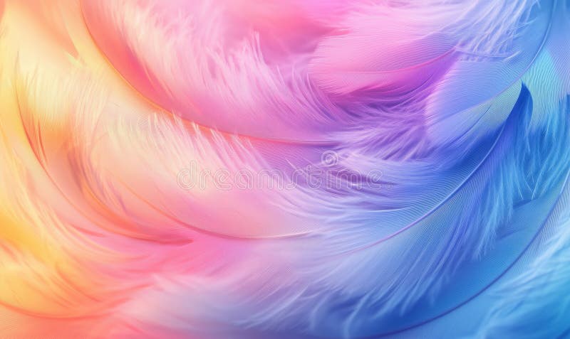 Colorful Abstract Feather Pattern with Soft Pastel Hues and Smooth ...