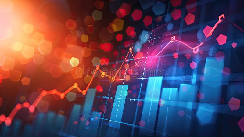 A Colorful Graph with Many Different Colored Bars Stock Image - Image ...