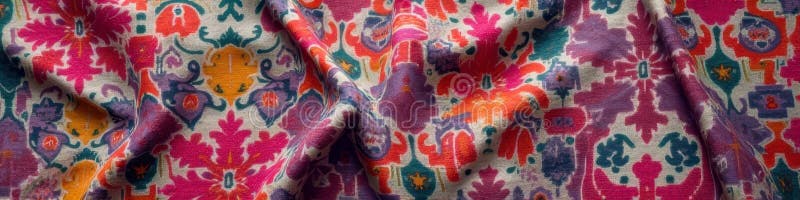 Colorful Abstract Floral Fabric with Vibrant Patterns and Textures ...