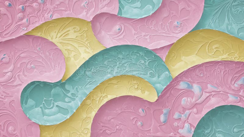 Colorful Abstract Floral Patterns in Pastel Vector Design Stock ...