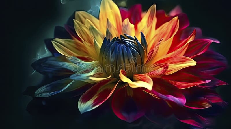 Colorful Abstract Flower Design for Invitations and Posters. Stock ...