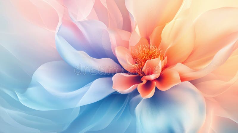 Colorful Abstract Flower Design with Soft Gradients Stock Photo - Image ...