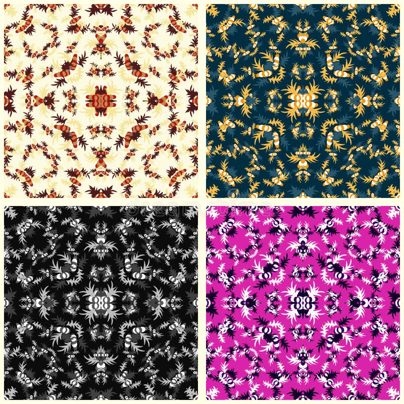 Colorful Abstract Flower Petals Collection of Illustration Stock ...