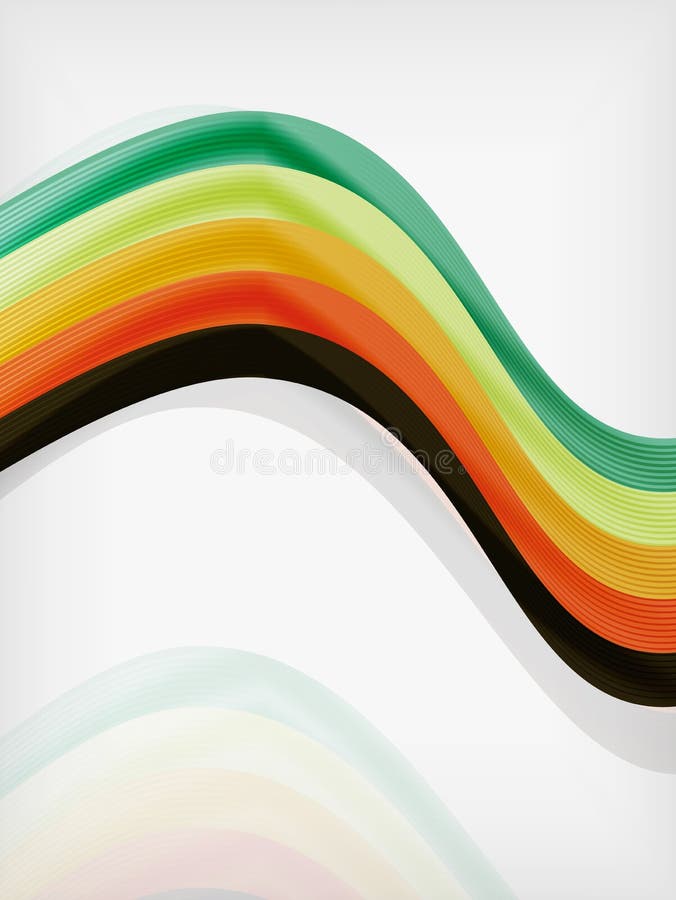Colorful Abstract Flowing Elegant Lines Stock Vector - Illustration of ...