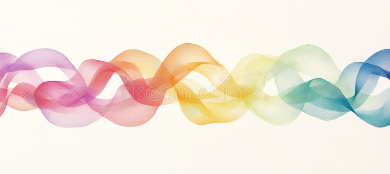 Colorful Abstract Flowing Ribbons Design Elements, Flowing Lines Wave ...