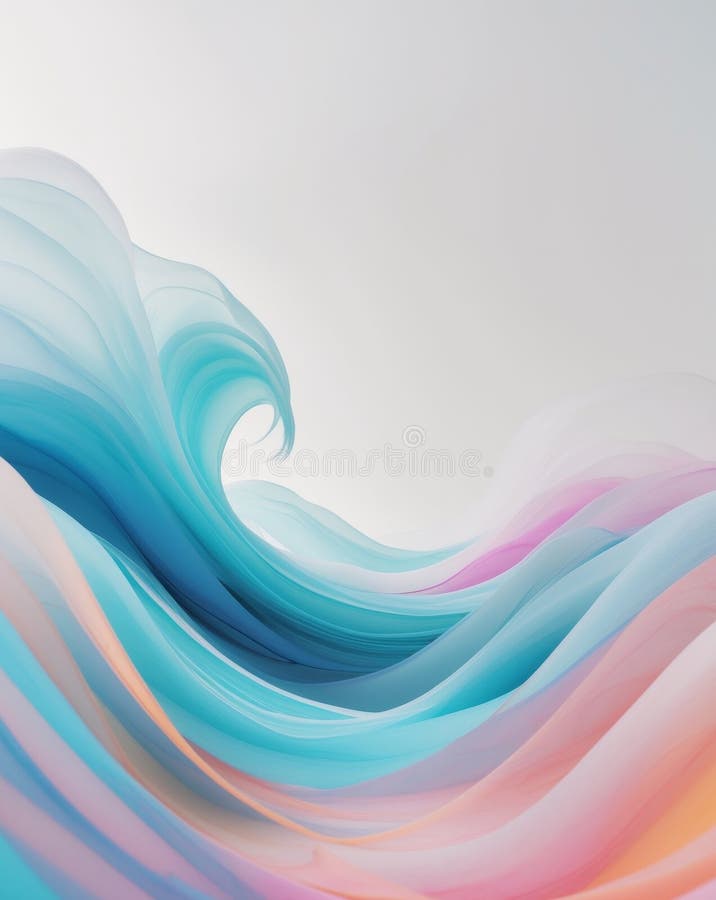 Colorful Abstract Flowing Waves Background. Stock Illustration ...