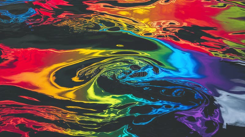 Colorful Abstract Fluid Art Swirls with Vibrant Rainbow Patterns and ...