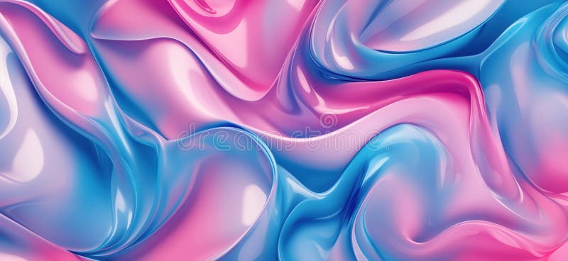 Colorful Abstract Fluid Background with Pink and Blue Waves and Swirls ...