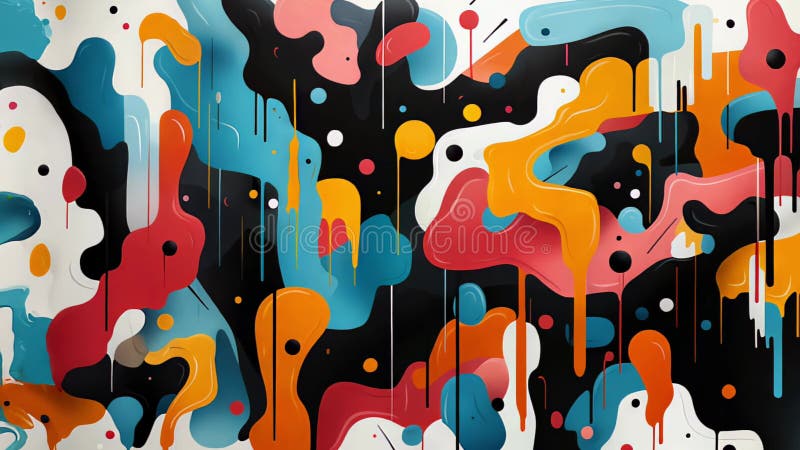 Colorful Abstract Fluid Motion with Dynamic Shapes Stock Footage ...